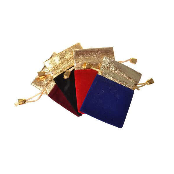 Cheap mini velvet drawstring bags jewelry pouches