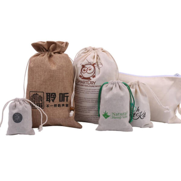 Burlap Bags with Natural Jute Drawstring for wedding party