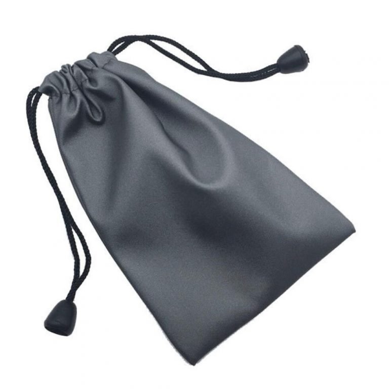 Black PU Drawstring Pouches Personalized