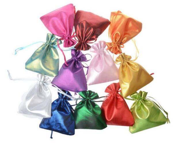 Customize Satin Cosmetic Bags Drawstring Pouches
