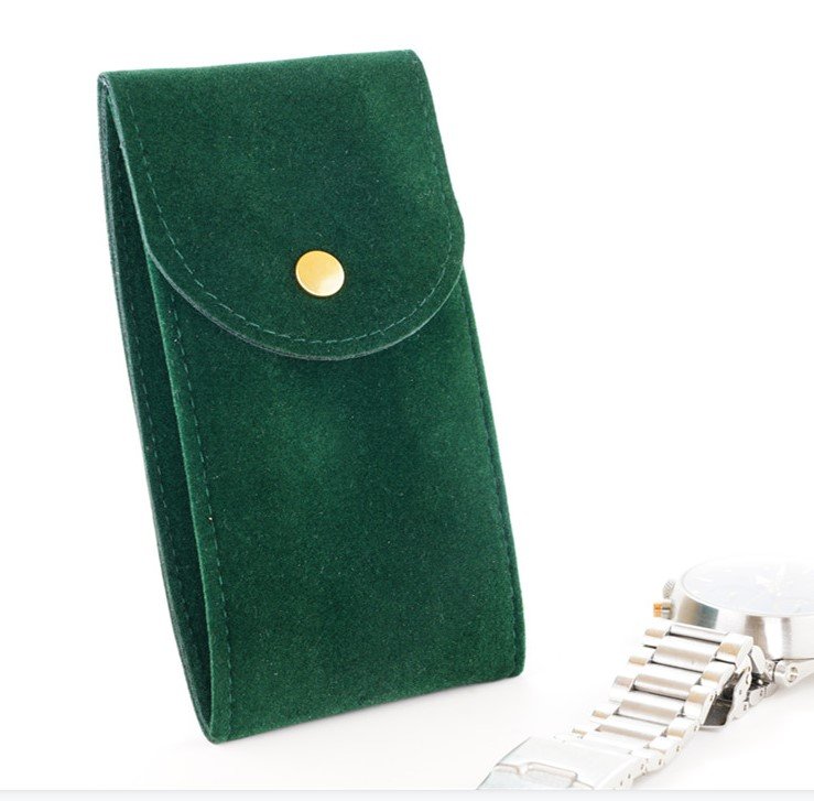 Bespoke Velvet Flat Snap Button Envelope Pouches for Watch Necklaces