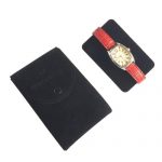 Custom Modern Button Closure Pouch with Insert to Hold Jewelry