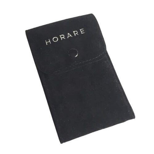 Custom Modern Button Closure Pouch with Insert to Hold Jewelry