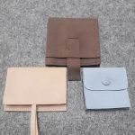 Mini Velvet Envelop Flap Pouch With Button Jewelry Pouch