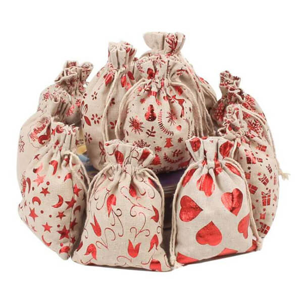Christmas Gift Drawstring Pouches Bespoke